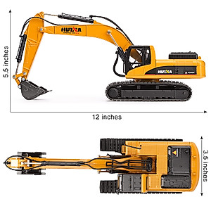 1/40 Scale Metal Excavator Toy, Diecast Construction Equipment Digger Trucks Toys for Boys Kids