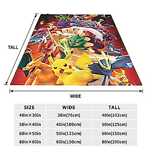 Anime Cartoon Blankets Super Soft Throw Blanket Air Conditioner Blanket Warm Cozy Flannel Blanket for Couch Bed Sofa Car (50"X40")