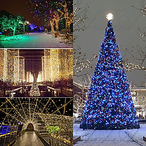 XUNATA Waterproof String Lights Outdoor, 50 LEDs 33ft Starry USB Powered 8 Modes Setting Light, for Indoor Outdoor Wall Decoration Wedding Party Home Garden(Blue)