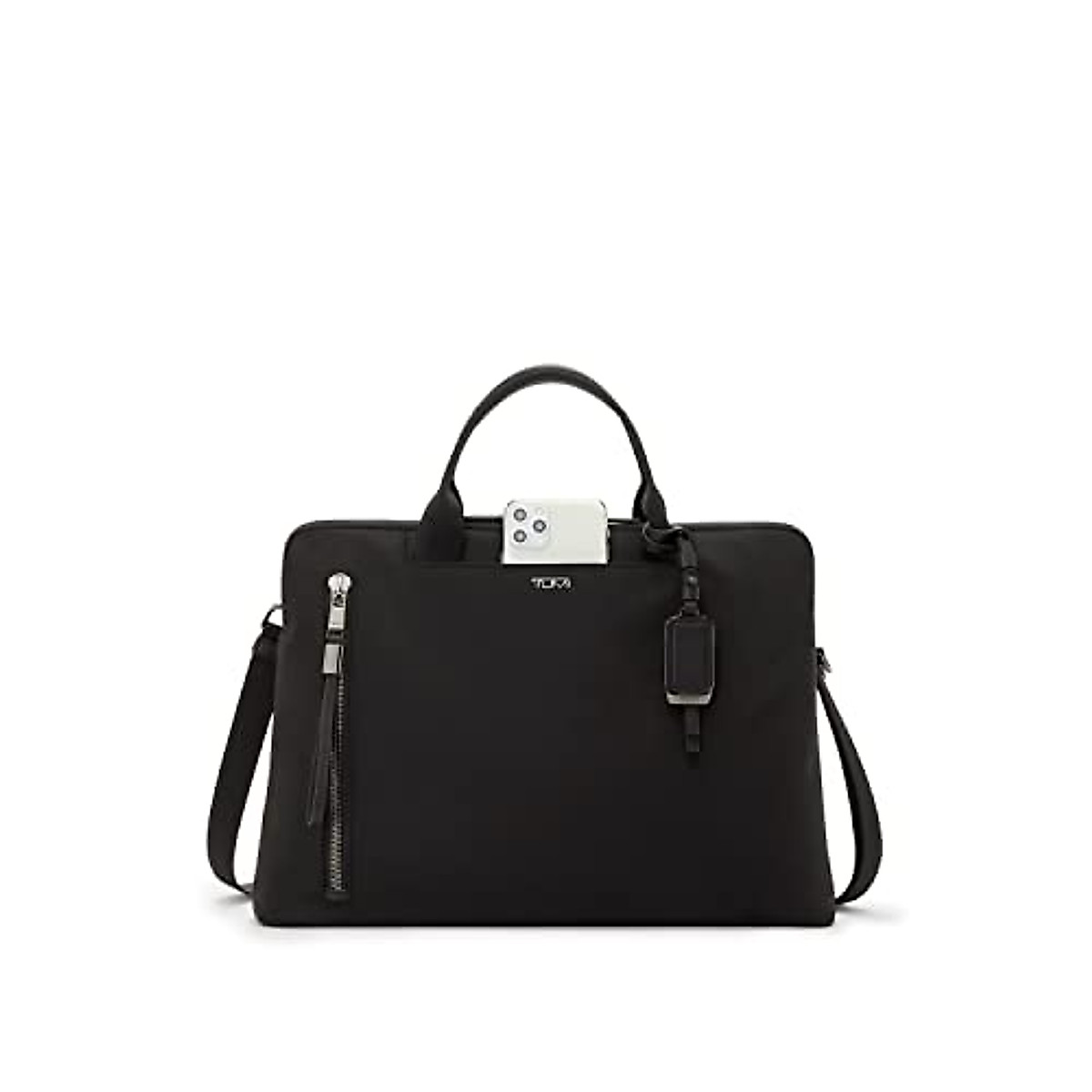 TUMI Voyageur Benin Laptop Carrier - For 15" PC or 16" Macbook Screen - Laptop Bag - Stylish Bags - Black & Gunmetal Hardware