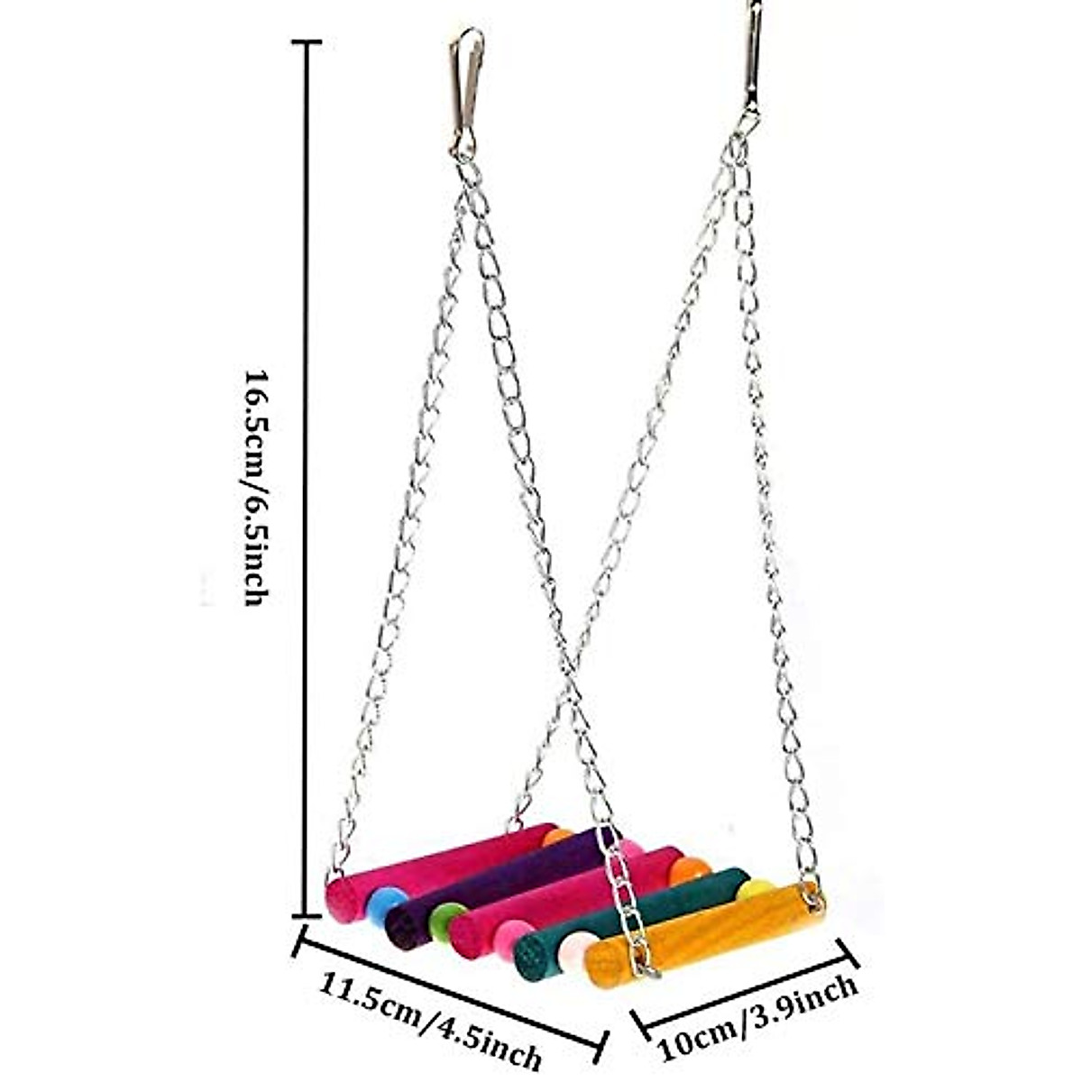 HOMEJIA Bird Chew Toys 7pcs Pet Birds Cage Toys Bird Rope Bird Swing Climbing Standing Toys Suitable for Small Parakeets, Cockatiel, Budgies Conure, Macaws, Parrots, Love Birds, Mynah, Finches