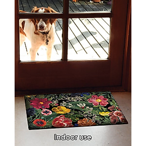 Toland Home Garden 800432 Traditional Flowers Summer Door Mat 18x30 Inch Flower Outdoor Doormat for Entryway Indoor Entrance