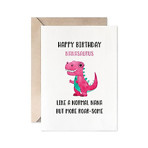 MAGJUCHE Dinosaur Card For Awesome Nana, Funny Nana Birthday Card, Happy Birthday Nanasaurus