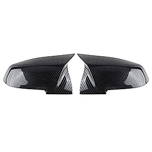 Door Mirror Covers Compatibility With F20 F22 F23 F30 F31 F32 F33 F36 F87 M2 X1 E84 Rearview Side Mirror Cover Caps Trim Replacement 2PCS (Carbon Fiber)