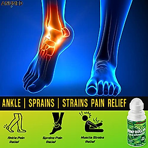 ANUMED Hemp Roll-On 4000mg Pain Relief. Fast Acting, Long Lasting, Maximum Strength with Arnica + Turmeric for Anti-Inflammatory, Natural Recovery, Joint, Muscle, Nerve Pain Reliever 2 Packs of (1oz)
