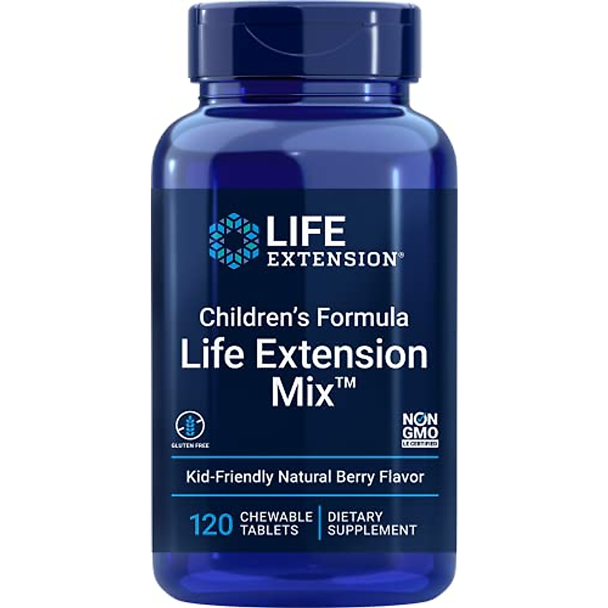 Life Extension Children's Formula Mix Berry-Flavored, Kid-Friendly Chewable Multivitamin – Gluten-Free, Non-GMO – 120 Chewable Tablets