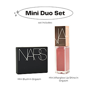 NARS Mini Orgasm Blush and Lip Gloss Duo Set:: Mini Blush in Orgasm and Mini Afterglow Lip Shine in Orgasm