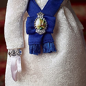 Barbie Signature Queen Elizabeth II Platinum Jubilee Doll Wearing Ivory Gown, Riband, Crown & Gloves, with Doll Stand, Gift for Collectors