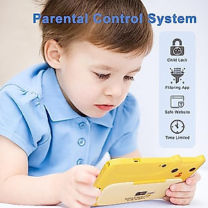 C idea Kids Tablets,7 Inches Toddler Android 12, Dual Cameras, 32GB Large Storage, Iwawa Pre-Installed, Parental Control, Children Learning Educational Tablets