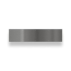 Hardware Essentials 852744 Aluminum Non-Magnetic, Screw-In, Door Kick Plate 8" x 34" Pewter Finish