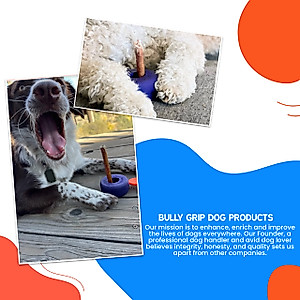 Bully Grip Bully Stick Holder for Dogs, Bully Lok Dog Safety Device, Prevents Choking Small, Medium, Large Dogs, Yak Cheese, Collagen, Dental Chew, Rawhide, Bone, Antler, Treats, Toy Safety Device