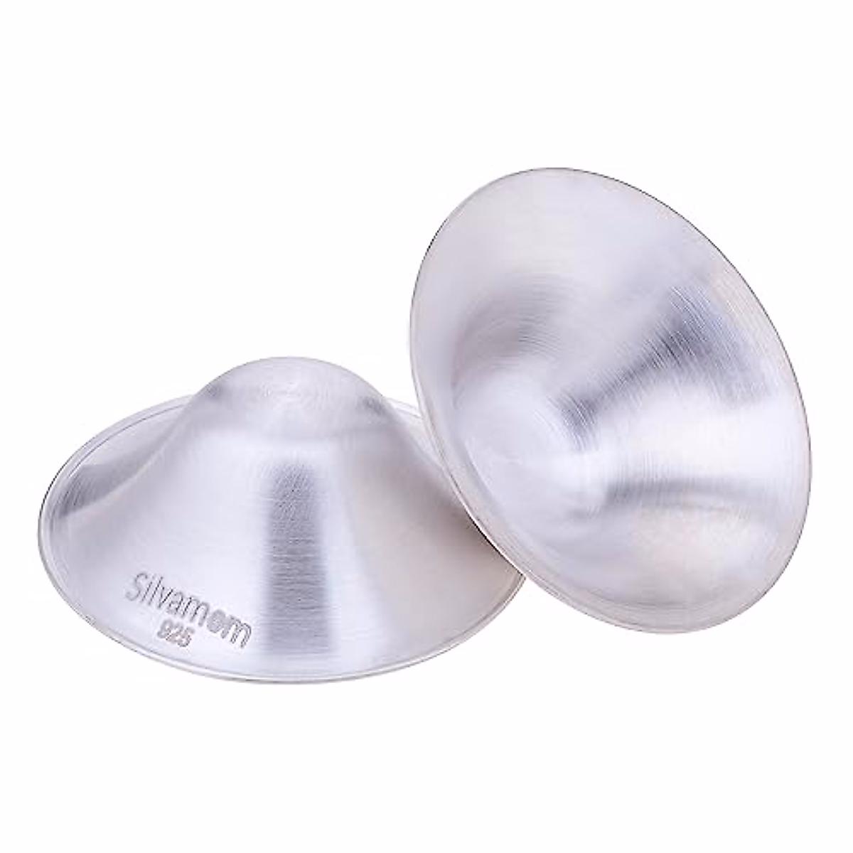 Silvamom® The Original Silver Nursing Cups | Nipple Shields for Nursing Newborn Breastfeeding | 925 Silver | Nickel Free | Newborn Essentials Must Haves | Soothies and Protect (Regular Size)