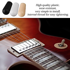 BQLZR Guitar Switch M3.5 Plastic 3 Way Toggle Switch Knob Caps with Threaded Inside for Electric Guitar Pack of 30