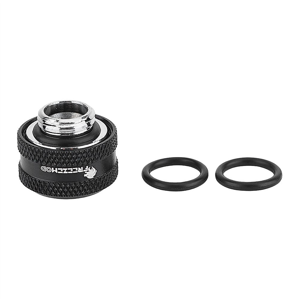 Pomya Water Cooling Fitting, 14mm Water Cooling Compression Fitting for Rigid Acrylic Tube OD (Pack of 4)(black)