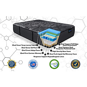 iDealBed iQ5 Luxury Hybrid Mattress and Adjustable Bed Sleep System, Pressure Relief Sleep, Zero Gravity, Anti-Snore, Custom Comfort Positions (Queen, Luxury Plush (Medium Soft) + 4i Custom)