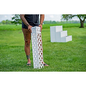 Vita Classic 33 inch x 33 inch Tiered Cascading Keyhole Garden with Composting Basket, White Vinyl, PVC, BPA and Pthalate Free, VT17109