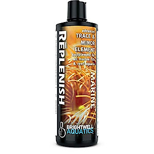 Brightwell Aquatics Replenish - Advanced Trace and Minor Element Supplement for Marine Fish and Reef Aquarium,250-ml
