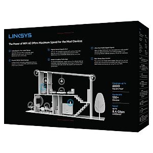 Linksys MX8502 Atlas Max 6E Tri-Band Mesh Wi-Fi 6E System (2 Pack)