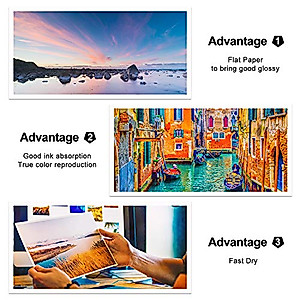 Koala Glossy Inkjet Photo Paper 8.5X11 Inches 100 Sheets Professional Glossy Photographic Paper 48lb Compatible with Inkjet Printer 180GSM