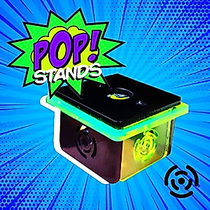 PNW Custom Orange Frag Pop Stand w/Frag Lock | Acrylic 1 Hole Frag Rack Plugs Reef Fragging Coral Holder for Aquarium (Single)