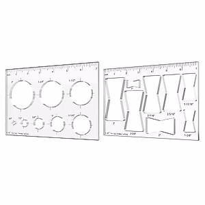ETFOBMI Router Jig Template, Router Templates for Woodworking, Acrylic Circle Butterfly Bowtie Template for Woodworking Circle Butterfly Inlay Template Decorative