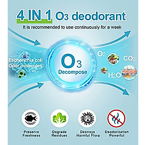 Fridge Deodorizer Mini Portable Reusable Refrigerator Deodorizer Eliminator for Refrigerators, Shoe Cabinet, Wardrobe, Car, Pet Home , More Effective Than Baking Soda and Charcoal Bags