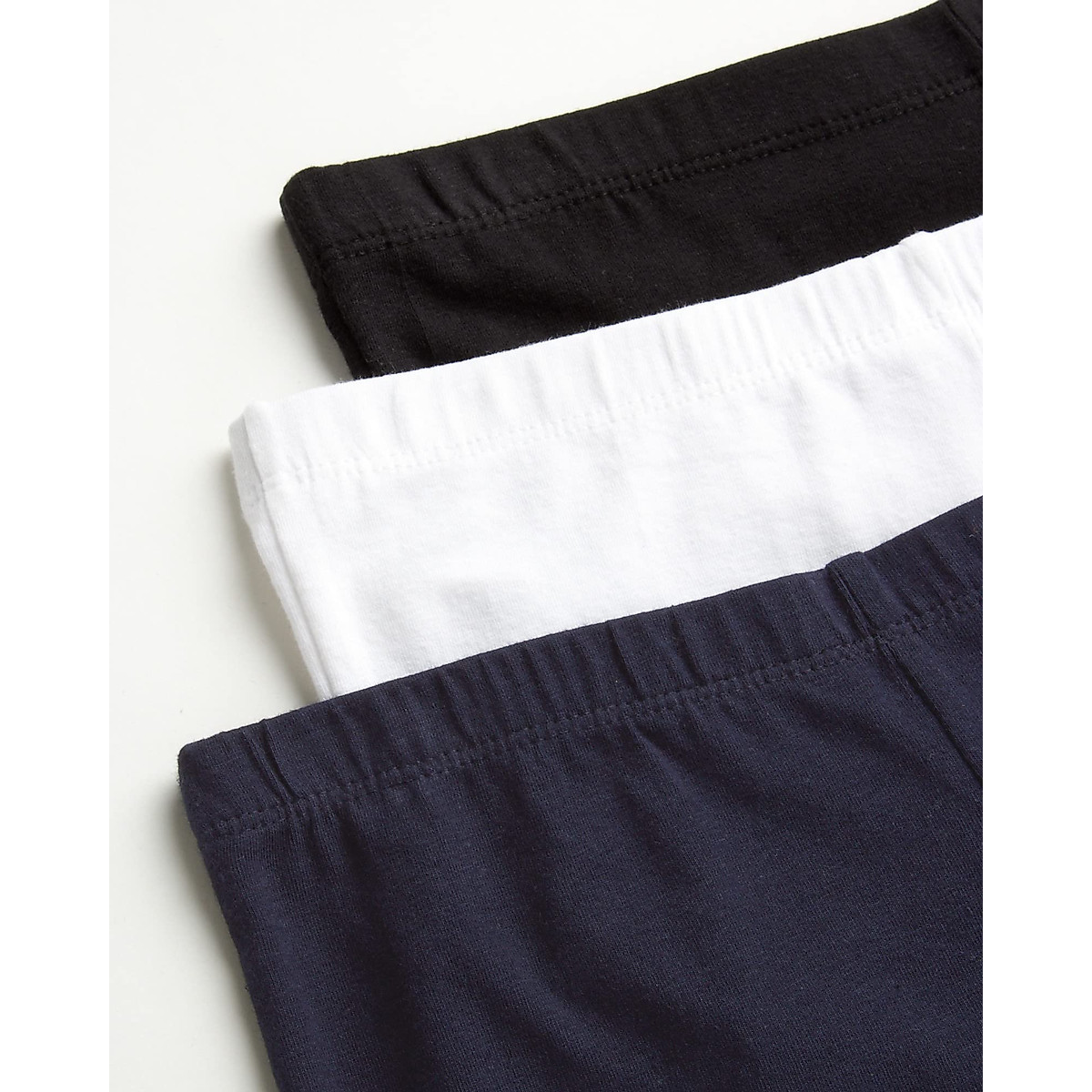 French Toast Girls Biker Shorts - 3 Pack Under Shorts for Uniforms, Skirts, Dresses - Dance Cartwheel Shorts for Girls (4-16), Size 10-12, Black/White/Navy