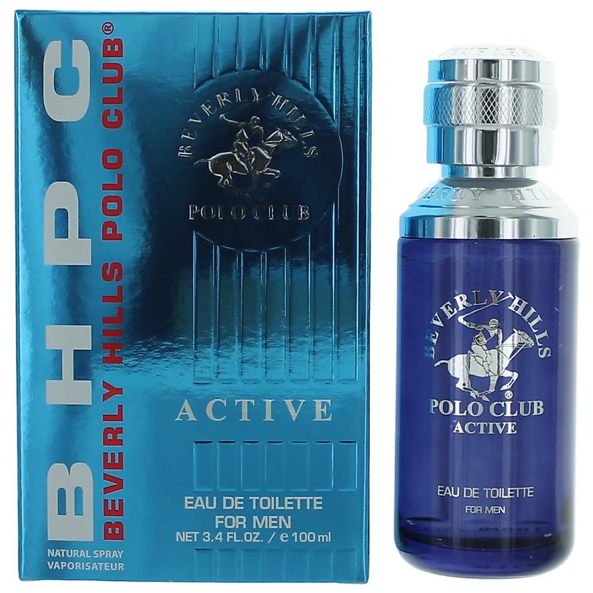 Beverly Hills Polo Club ACTIVE - Cologne for Men with Notes of Citrus - Fresh & Sporty Fragrance Scent - Eau De Toilette Spray 3.40fl.oz / 100ml