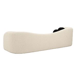 Leonie Beige Faux Shearling Sofa