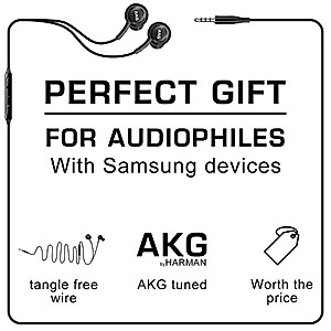 UrbanX OEM 2019 Stereo Headphones with Exceptional Sound Quality, Braided Cable with Microphone and Volume Buttons for Samsung Galaxy S10/S10e/A34/A54/AM54/S21 FE 5G/S22/S23/S23+/S23 Ultra - (Black)