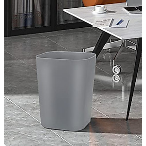 Besli 2 Gallon Small Trash Can Garbage Can Wastebasket for Bathroom Bedroom Kitchen Office,Pack of 3 (Gray)
