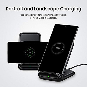 Samsung 15W Fast Charge 2.0 Wireless Charger Stand - Black (US Version with Warranty)