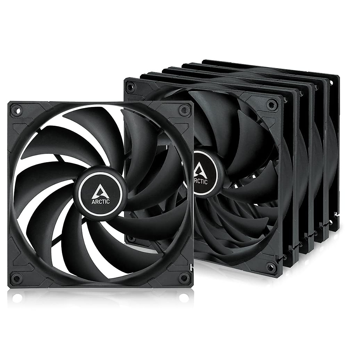 ARCTIC F14 PWM PST (5 Pack) - 140 mm Case Fan with PWM Sharing Technology (PST), Quiet Motor, Computer, 200-1350 RPM - Black