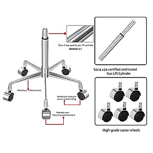 Kaleurrier Ergonomic Rolling Swivel Saddle Stool with Wheels,Hydraulic Pneumatic Lifting Height Adjustable Lightweight Chair for Clinic Hair Salon Massage Lab Kitchen Home Office (White, Without Back)