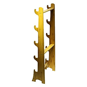 LUCKNIGHT Display Stand 5- Layer Solid Wood Sword Holder Rack, Display Stand for Japanese Samurai Sword Stand