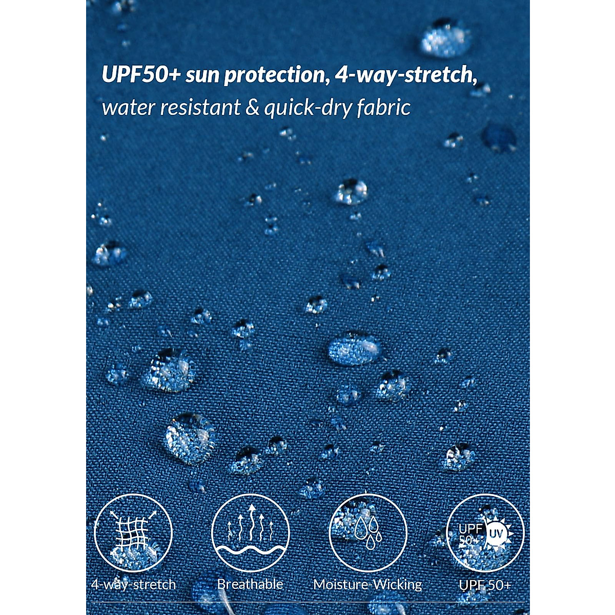 BALEAF Women's Hiking Pants Quick Dry Water Resistant Lightweight Joggers Pant for All Seasons Elastic Waist Navy Blue Size Large