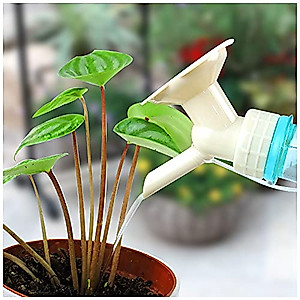 Andiker Flower Heads, 2 in 1 Watering Can Head Watering Can Tools Waters Sprinkler Nozzle for Plastic Bottles Double Head Watering Tool for Plant Cultivation, Potted Flowers, Bonsai (2pcs)