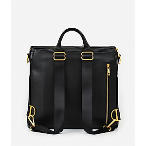 FAWN DESIGN The Original Diaper Bag, Faux Leather Diaper Bag Backpack, Adjustable Detachable Straps, 12 Pockets, Large Capacity Baby Bag for Mom, 13 x 13.5 x 7 inches (Bag Only)