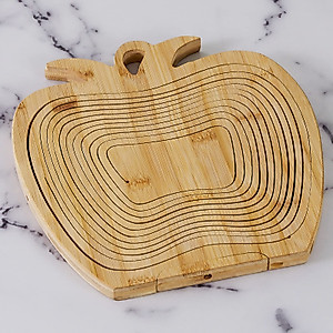 ZJX0769 Pineapple Fruit Foldable Basket in Healthy & Reusable Wooden Tray Gourmet Fruit Box Best Gift for Holiday Kitchen Party