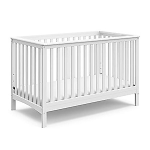 Storkcraft Hillcrest 4-in-1 Convertible Crib (White) - Converts to Daybed, Toddler Bed, and Full-Size Bed, Fits Standard Full-Size Crib Mattress, Adjustable Mattress Support Base
