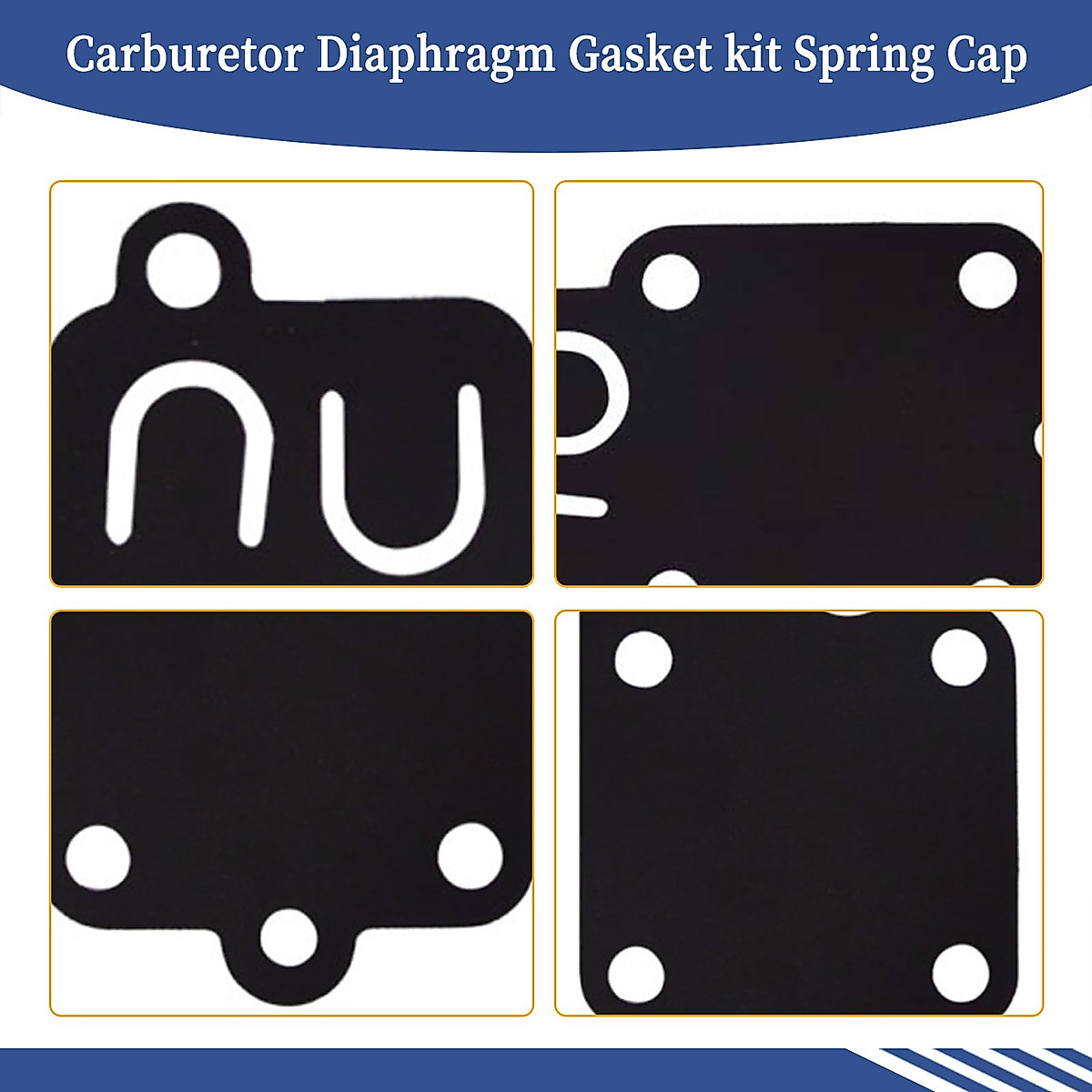 Getfarway Carburetor Diaphragm Gasket kit Fit for Spring Cap 2Hp Thru 5Hp Horizontal Engines, 270026 272538 272538S 272637 4157 (3 PCS)