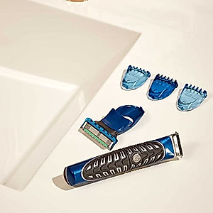 Gillette Styler, 1 Beard Trimmer for Men with 1 ProGlide Razor Blade Refill, 1 Battery, 3 Comb Attachments, Waterproof