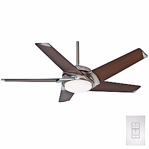 Hunter Fan Company 59164 Casablanca Stealth Indoor Ceiling Fan with LED Light and Remote Control Brushed Nickle, 54-inch