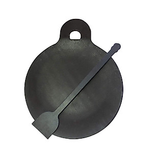 naksha Traditional Iron tawa,dosa Tawa,pan,Kallu Large Size (Black,8mm Thick) (13inch)