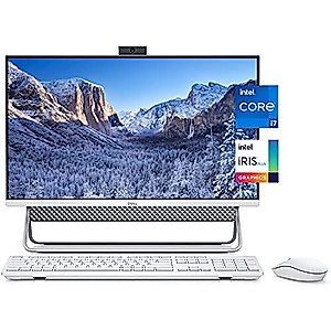 Dell Inspiron 7700 All in One Desktop 27inch FHD IPS Touchscreen, 11th Gen Intel Core i7-1165G7 Processor WiFi, Popup Webcam,Wireless MouseKeyboard, Win 10, Silver (Latest Model), 32GB RAM | 1 TB SSD