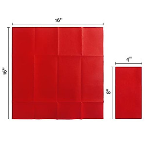 Linen-Feel Flame Red Paper Napkins, Cloth Like Dinner Napkins with Built-in Flatware Pocket, Pre-Folded Christmas Napkins Disposable Guest Paper Hand Towels for Kitchen, Events Party Napkins 50 Pack