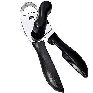 Can Opener, 4 in 1 Manual Can Opener Multifunctional Heavy Duty Handheld Can Openers with Comfy Grip Food-Safe Stainless Steel, Smooth Edge for Elderly with Arthritis