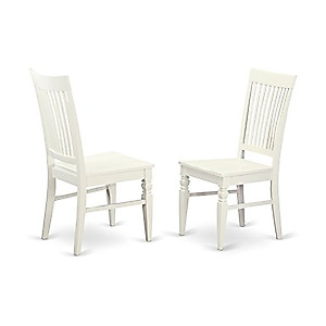 East West Furniture AVWE5-LWH-W Dining Table Set, 5 Pieces