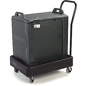 Carlisle FoodService Products XDL3000H03 Cateraide Polyethylene Dolly with Handle, 28-3/4" Length x 22-3/8" Width x 5" Depth, Black