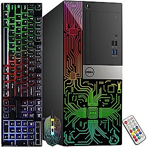 Dell Gaming PC OptiPlex 3040 Tower Desktop Computer - Intel Core i7 6th Gen (3.4GHz) - GeForce GTX 1660 Super 6GB GDDR6-16GB RAM - 1TB SSD - Windows 10 Pro - Wi-Fi - Keyboard & Mouse - HDMI (Renewed)